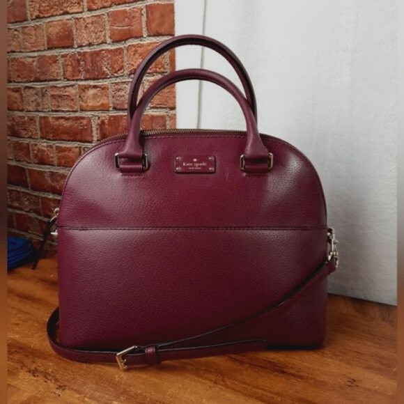 kate spade | Bags | Kate Spade Grove Street Carli Plum Genuine Leather ...